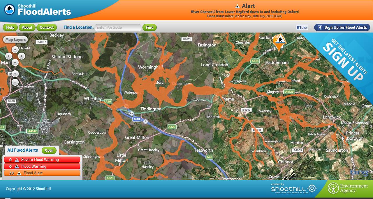 Real-time Flood Mapping by Shoothill in UK. - Geoawesome