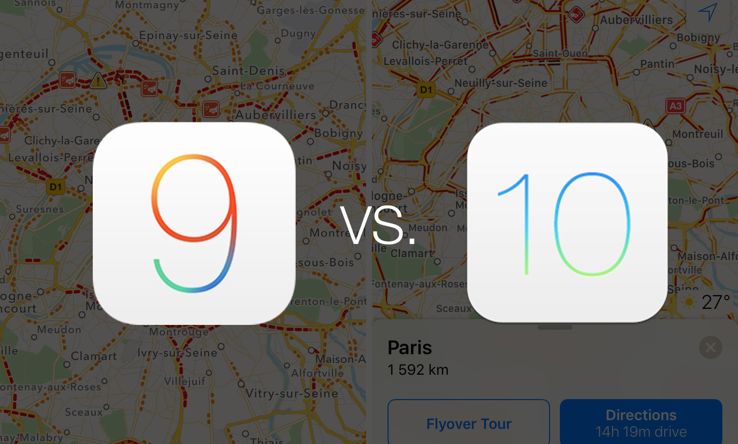 Apple Maps on iOS10 vs iOS9 detailed comparison - Geoawesome