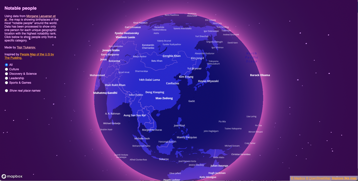 Mapped: Birthplace of the most "notable people" around the world ...