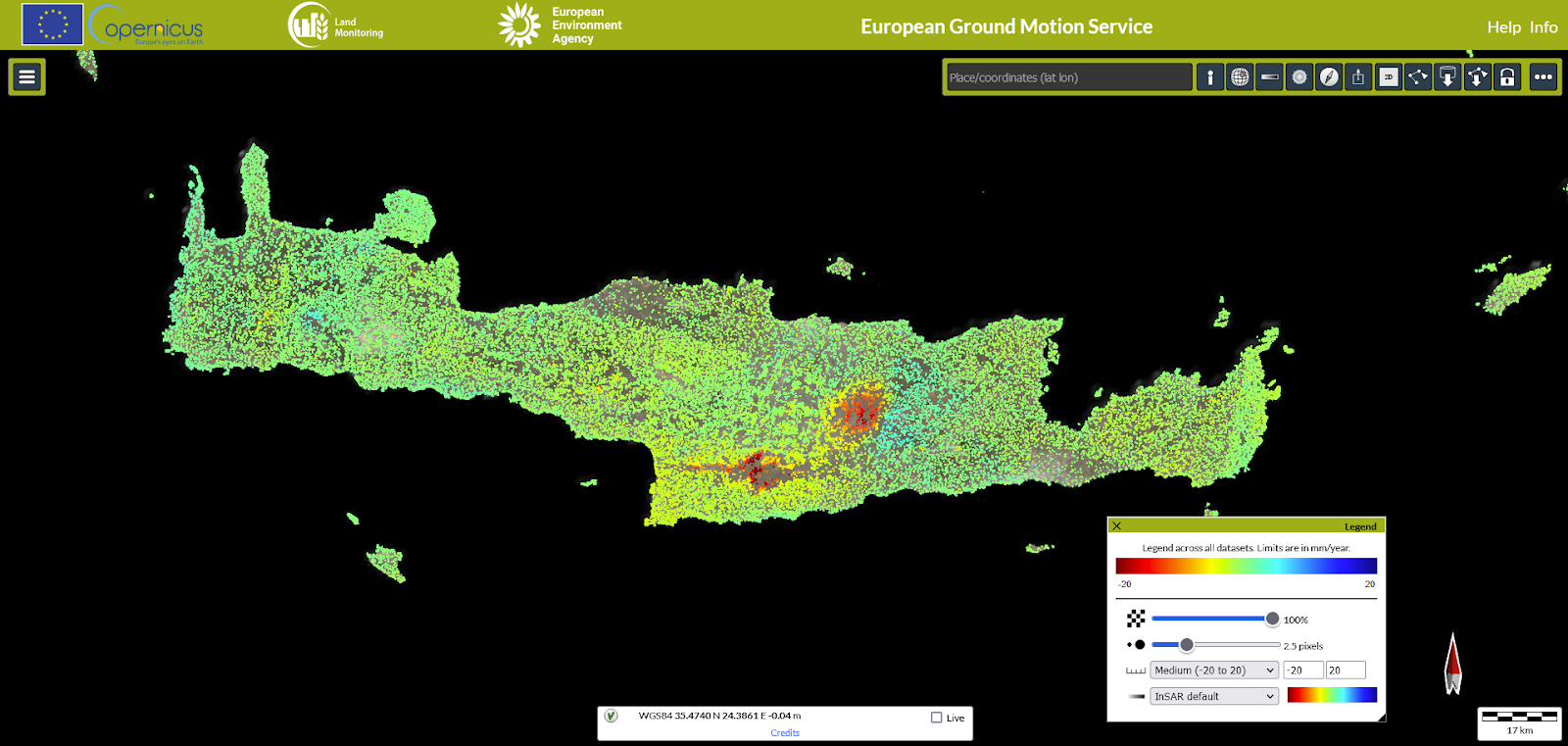 Exploring Earth's Displacements using InSAR data - Geoawesome